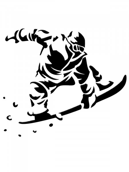 Free printable Snowboard stencils and templates