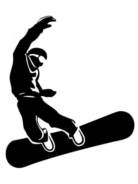 Free printable Snowboard stencils and templates