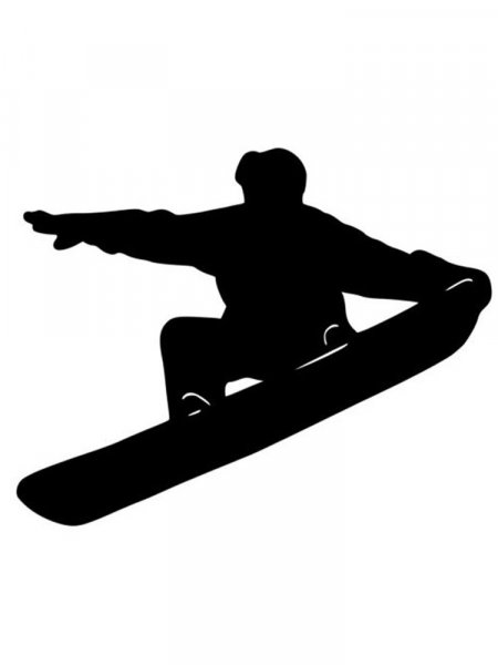 Free printable Snowboard stencils and templates