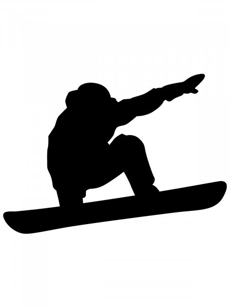 Free printable Snowboard stencils and templates