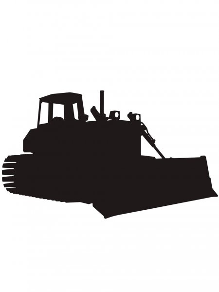 Free printable Bulldozer stencils and templates