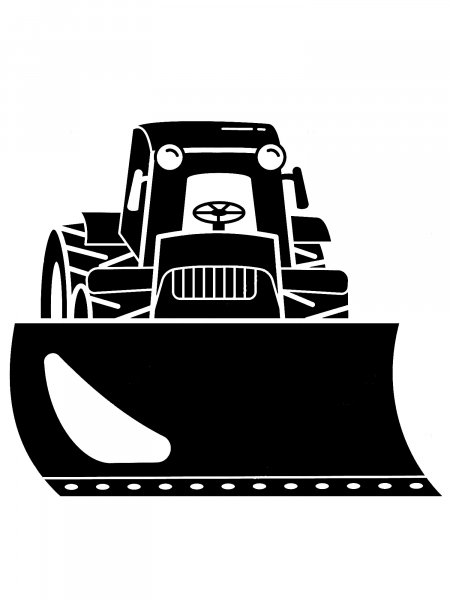 Free printable Bulldozer stencils and templates