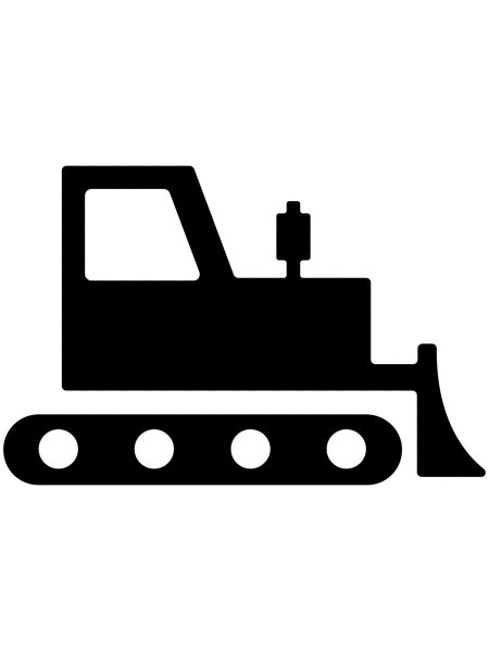 Free printable Bulldozer stencils and templates
