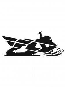 Free printable Snowmobile stencils and templates