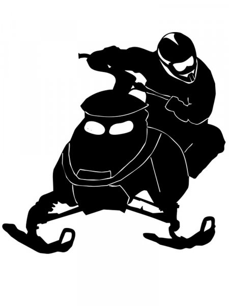 Free printable Snowmobile stencils and templates