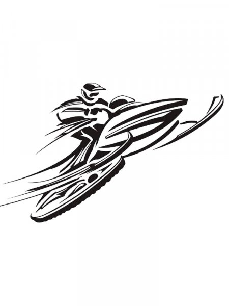 Free printable Snowmobile stencils and templates