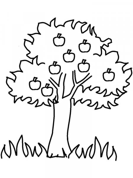 Free printable Apple Tree stencils and templates