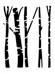 Free printable Birch Tree stencils and templates