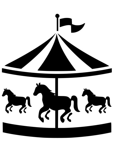 Free printable Carousel stencils and templates
