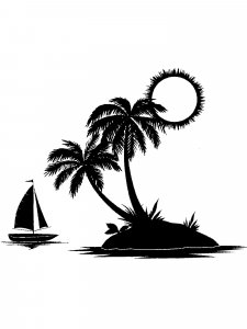 Free printable Island stencils and templates