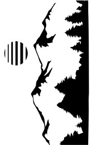 Free printable Mountains stencils and templates
