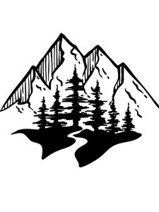Free printable Mountains stencils and templates