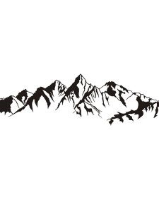 Free printable Mountains stencils and templates