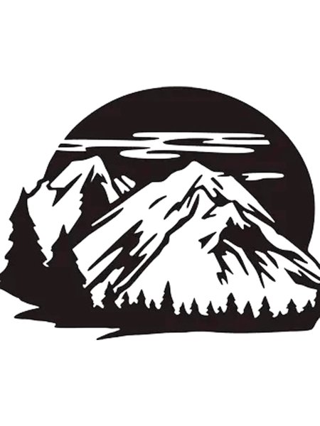 Free printable Mountains stencils and templates