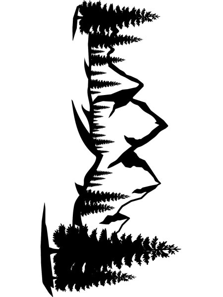 Free printable Mountains stencils and templates
