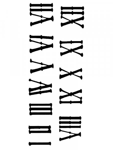 Free printable Roman Numerals stencils and templates