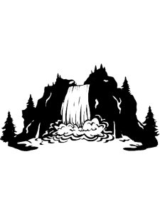 Free printable Waterfall stencils and templates