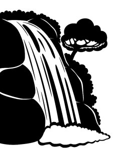 Free printable Waterfall stencils and templates