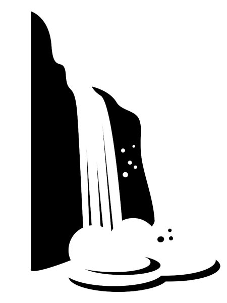 Free printable Waterfall stencils and templates