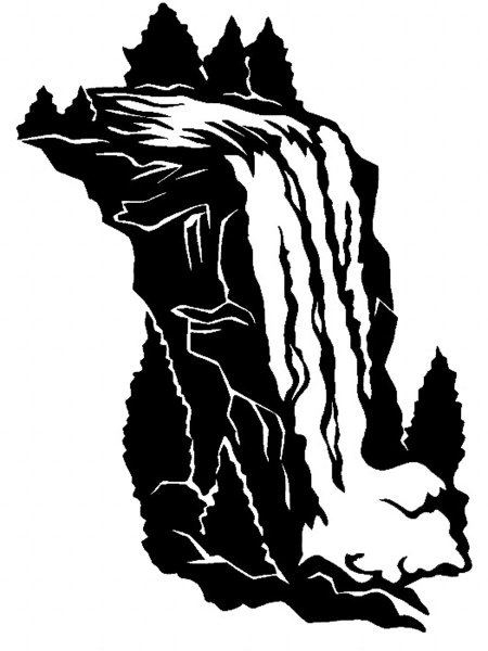 Free printable Waterfall stencils and templates