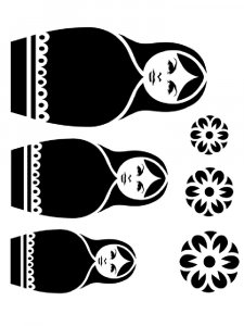 Russian Nesting Doll Templates – Free Printable Matryoshka Stencils